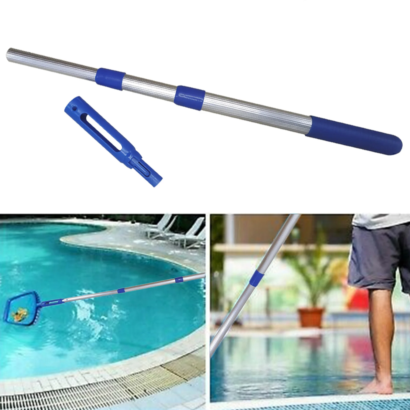 Piscina-Telesc-pica-Handle-Pole-Haste-de-Extens-o-Ajust-vel-Life-Saving ...
