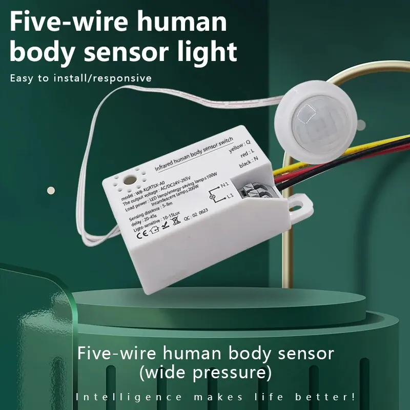 Interruptor-de-Sensor-de-movimiento-corporal-infrarrojo-PIR-Control-autom-tico-de-l-mpara-LED ...