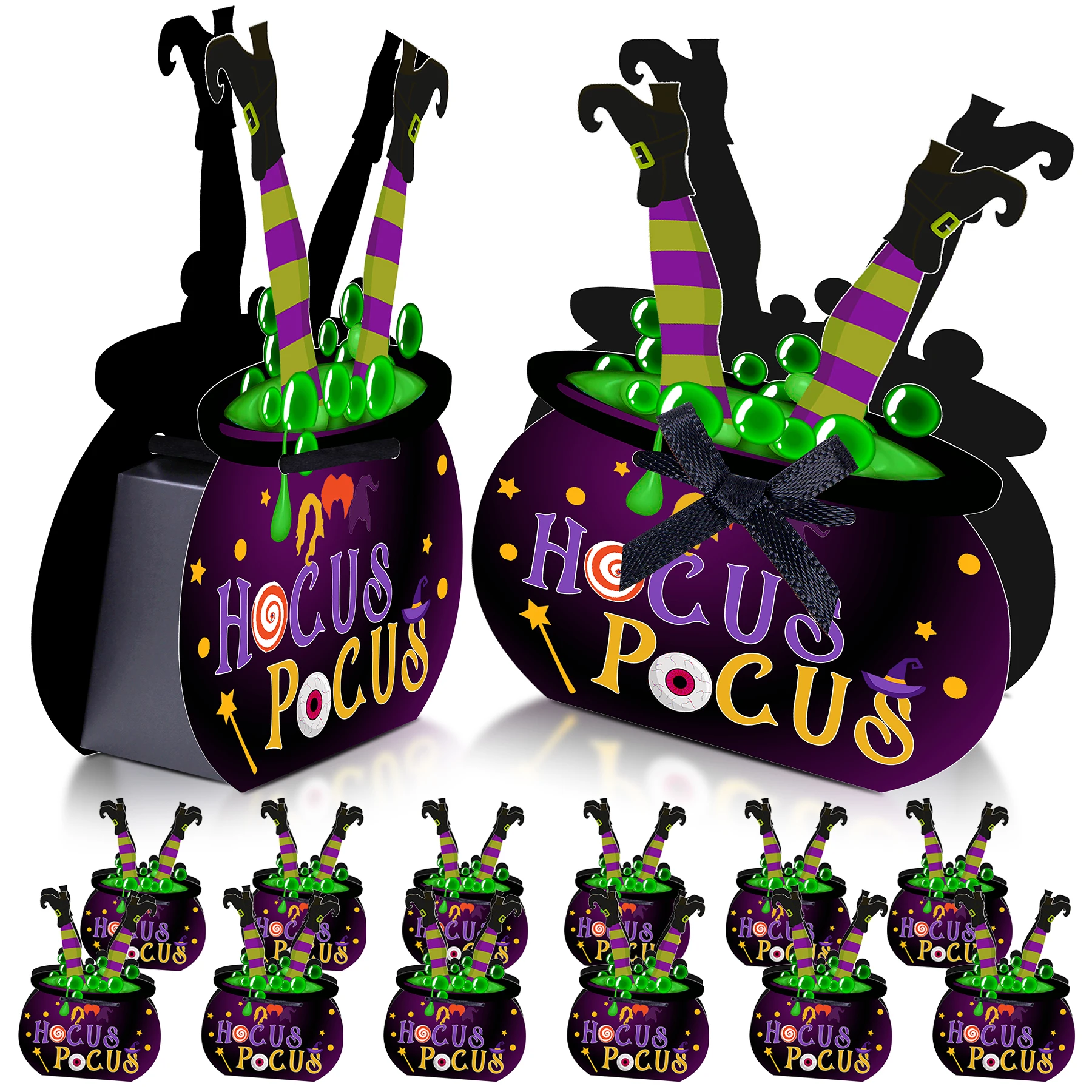 12PCS-Set-Halloween-Witches-Legs-Pot-Party-Favor-Gift-Box-Hocus-Witch ...