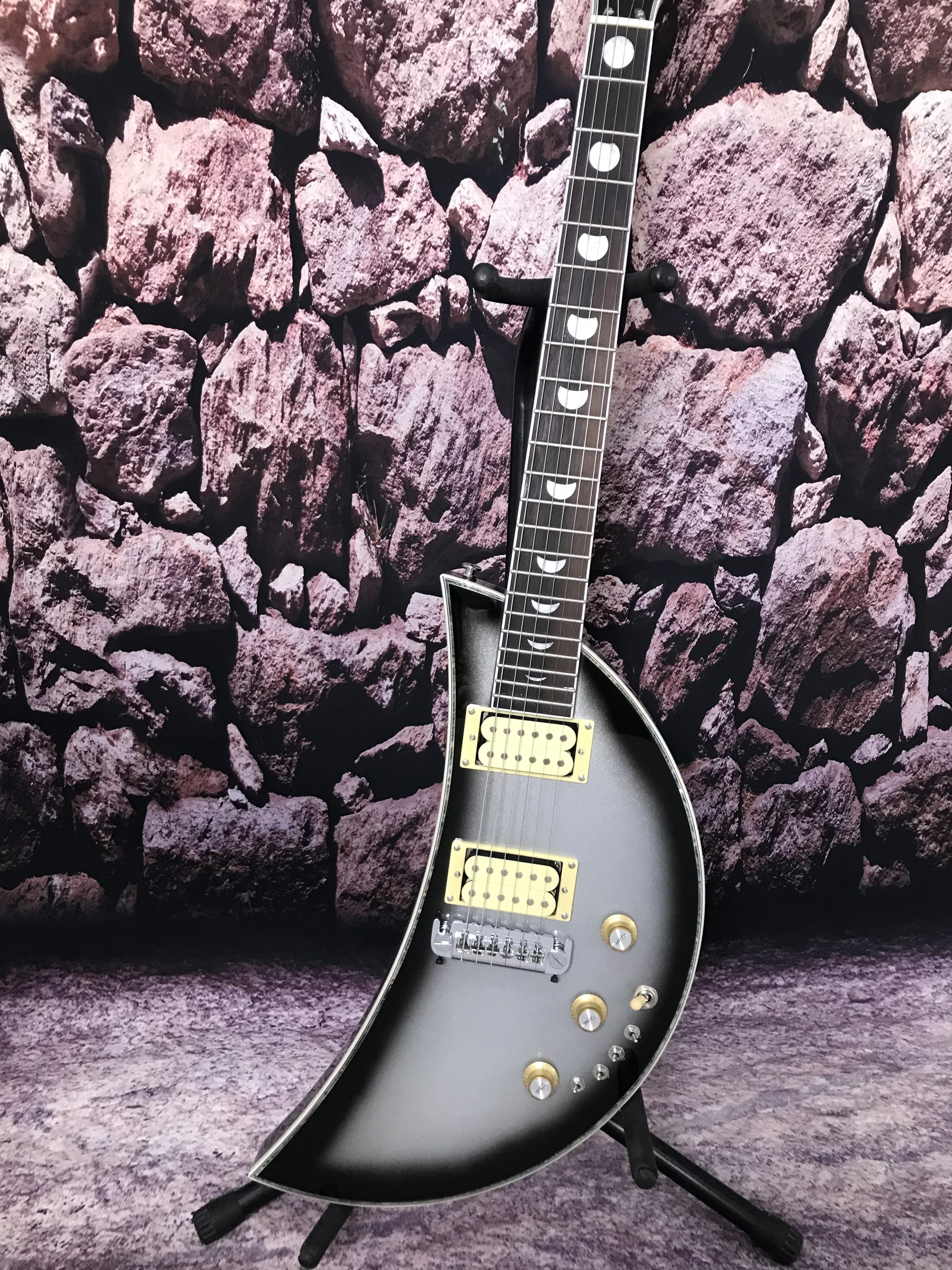 Factory custom electric guitar moon shape VB color in stock - AliExpress 18