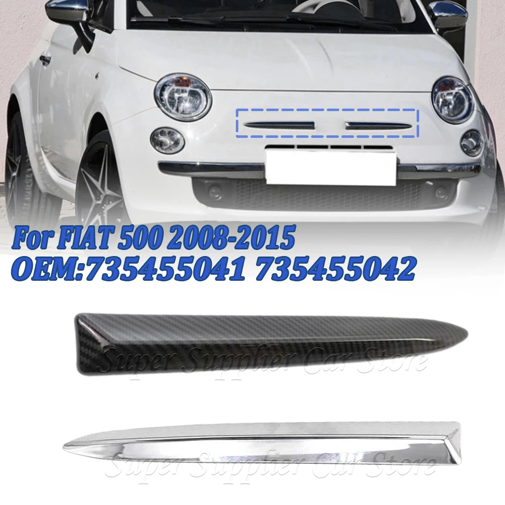 735455041-735455042-For-FIAT-500-2008-2015-Pair-Car-Front-Bumper-Upper ...