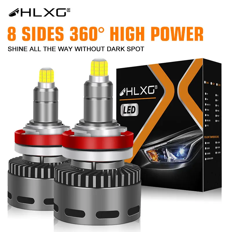 H11 H1 H7 LED 360 Canbus Car Headlight HB3 HB4 HIR2 9005 D2S D2H D4S Bi ...