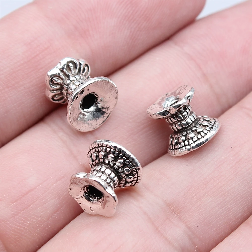 WYSIWYG 10pcs 8x9.5mm Antique Silver Color Antique Bronze Color Double ...