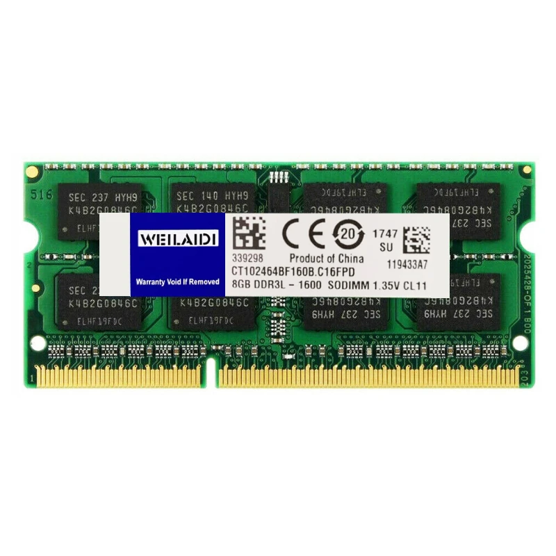 WEILAIDI-DDR3-DDR3L-SODIMM-1066MHz-1333MHz-1600MHz-PC3L-10600-12800-1-35V-Dual-Ranked-Single ...