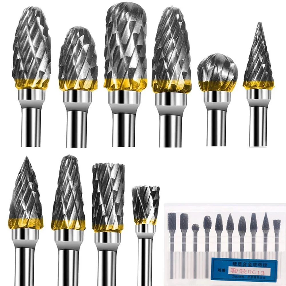 10pcs-Shank-Tungsten-Carbide-Milling-Cutter-Rotary-Tool-Burr-Double ...