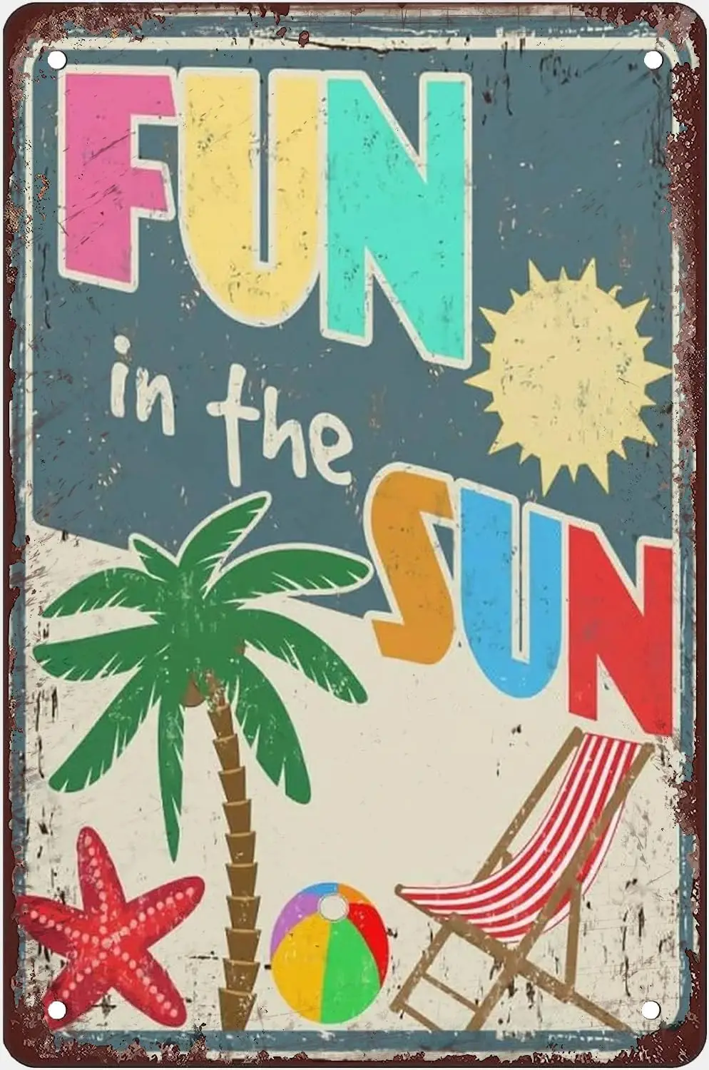 Metal-Vintage-Tin-Sign-Summer-Beach-Vacation-Fun-In-The-Sun-Posters ...