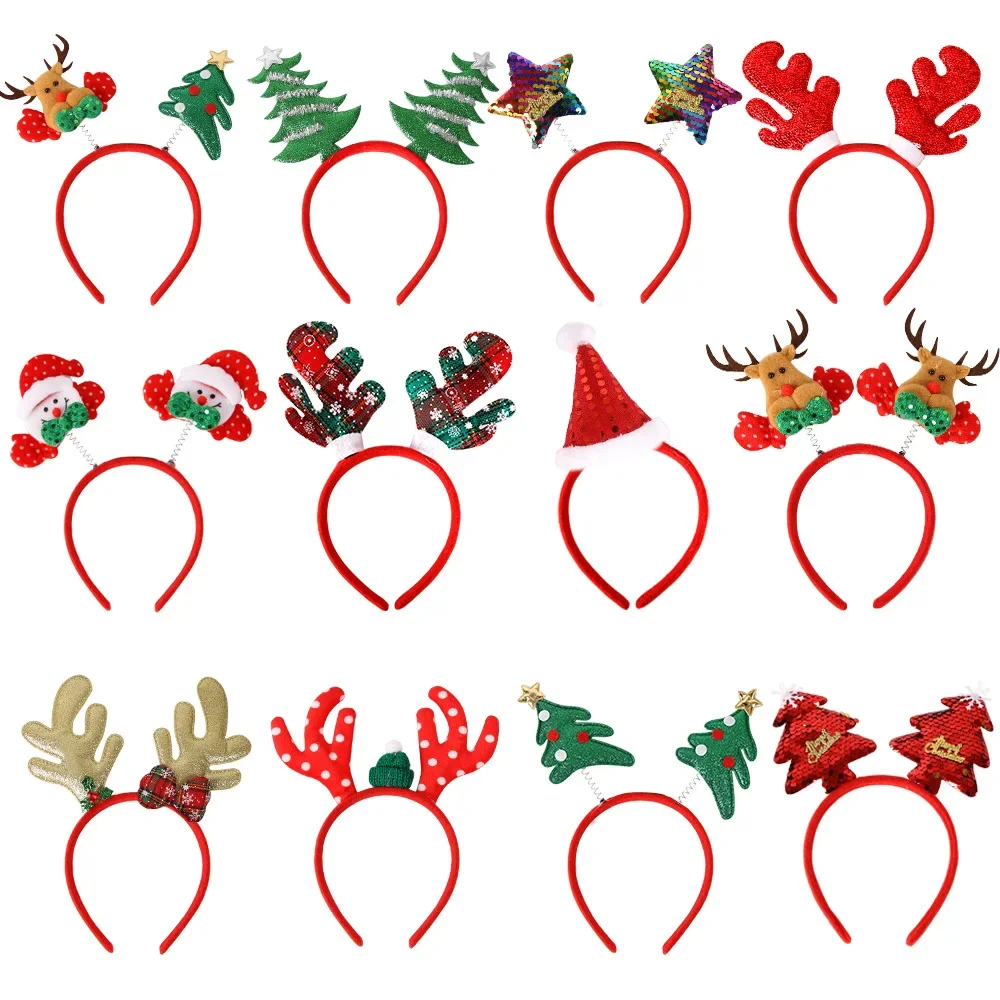 Christmas-Headband-Decoration-for-Kids-Adult-Cute-Santa-Elk-Xmax-Hair ...