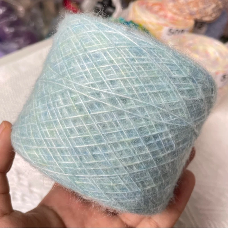 100g-Gloss-Hollow-Mohair-Spray-Yarn-Hand-made-Wool-Medium-Coarse-Mixed ...