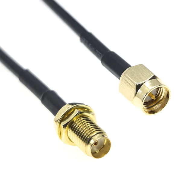 RG316 RG174 Cable SMA Male To SMA Male RPSMA Female Nut Bulkhead Connector Extension RF Coaxial ...