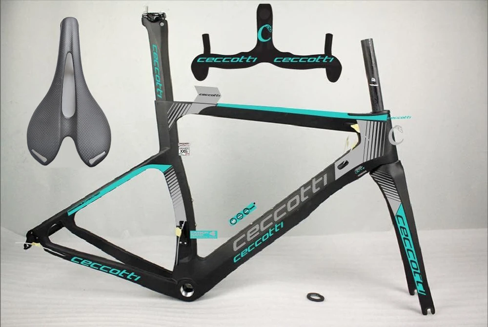 Chinese Bike Frame Carbon Road Bike Ceccotti Brand Frameset Handlebar ...