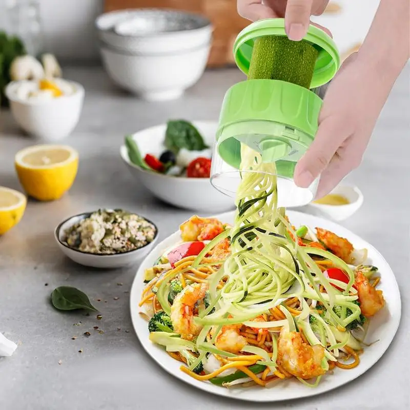 Zucchini Spiralizer Noodle Maker Vegetable Slicer Handheld Adjustable ...