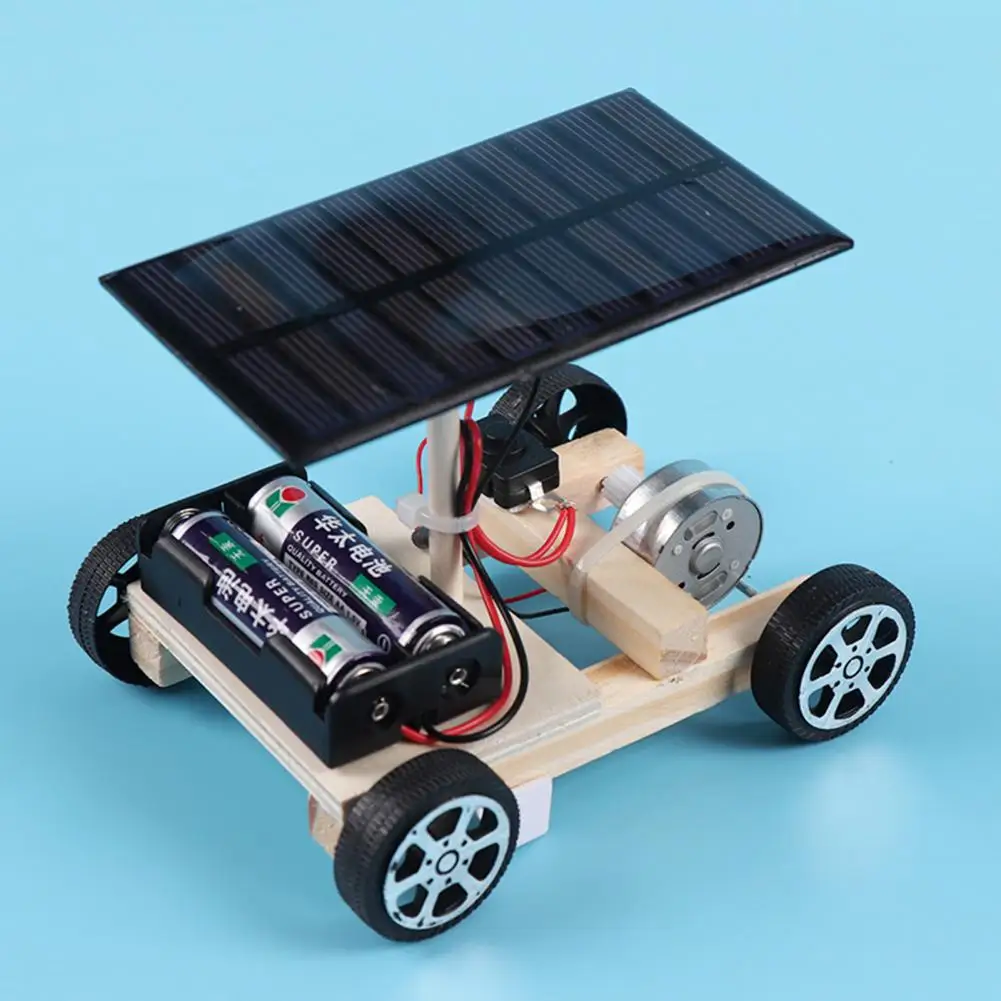 Solar-Racing-Car-Assembled-Racing-Car-Model-Toy-Wooden-DIY-Mini-Solar ...