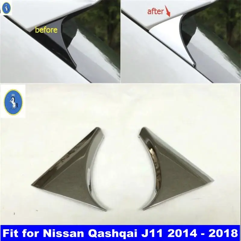 Car Trim Chrome Rear Window Spoiler Trim For Nissan Qashqai J11 - ABS ...