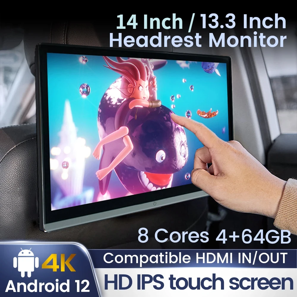 Dual-HDMI-13-3-14-IPS-Display-Car-Headrest-Monitor-Android-12-2G-32G-4G ...