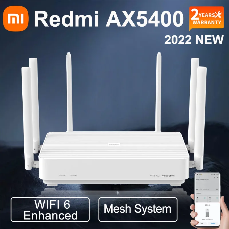 Novo xiaomi redmi ax5400 wifi roteador sistema de malha wifi 6 160mhz ...