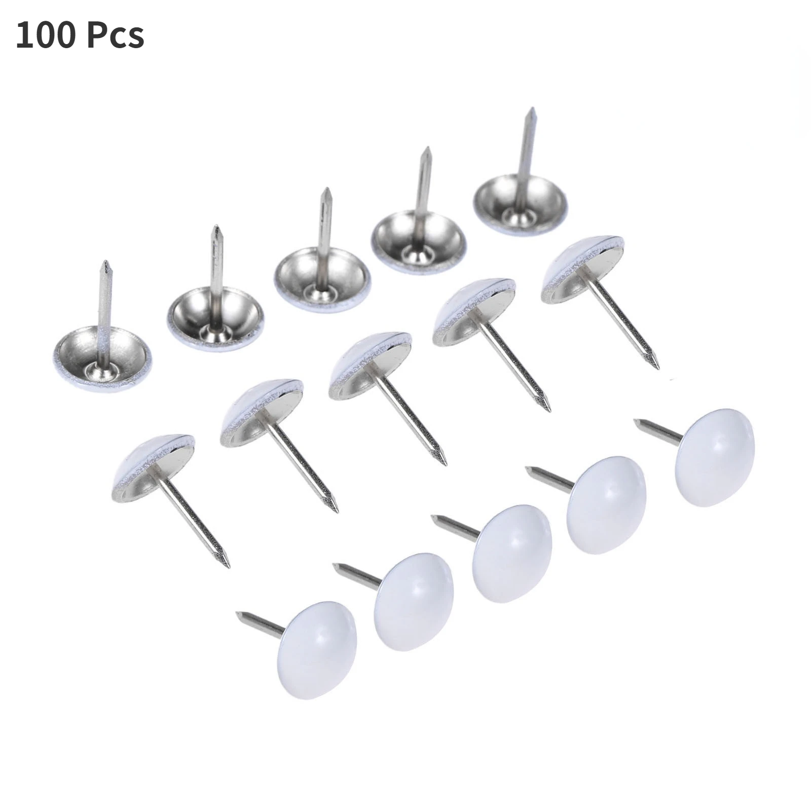 100Pcs-White-Metal-Upholstery-Nail-Furniture-Tack-Stud-Pushpin-Modern ...