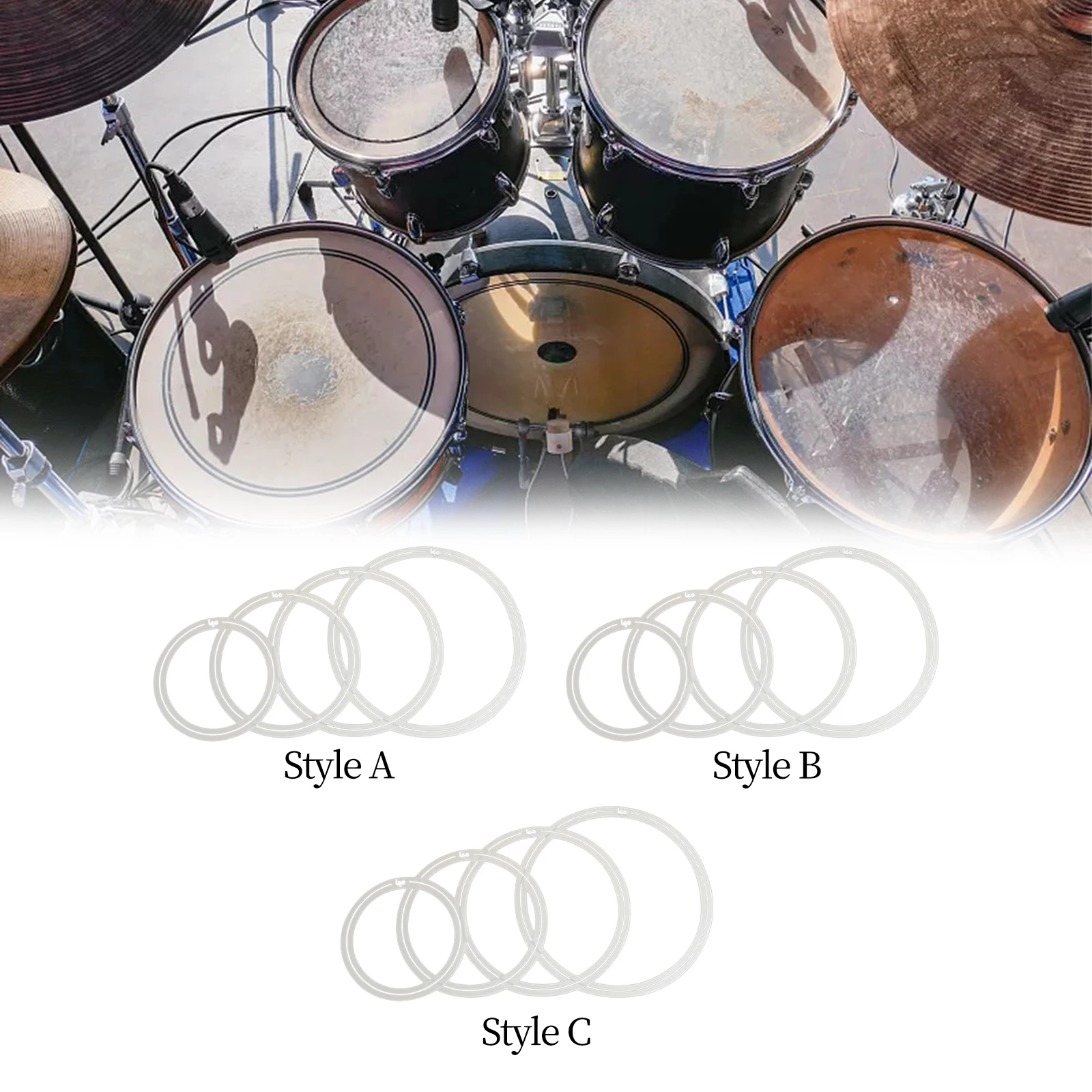 4Pieces-Dampening-Drum-Mute-Rings-Practical-Snare-Drum-Rings-for ...