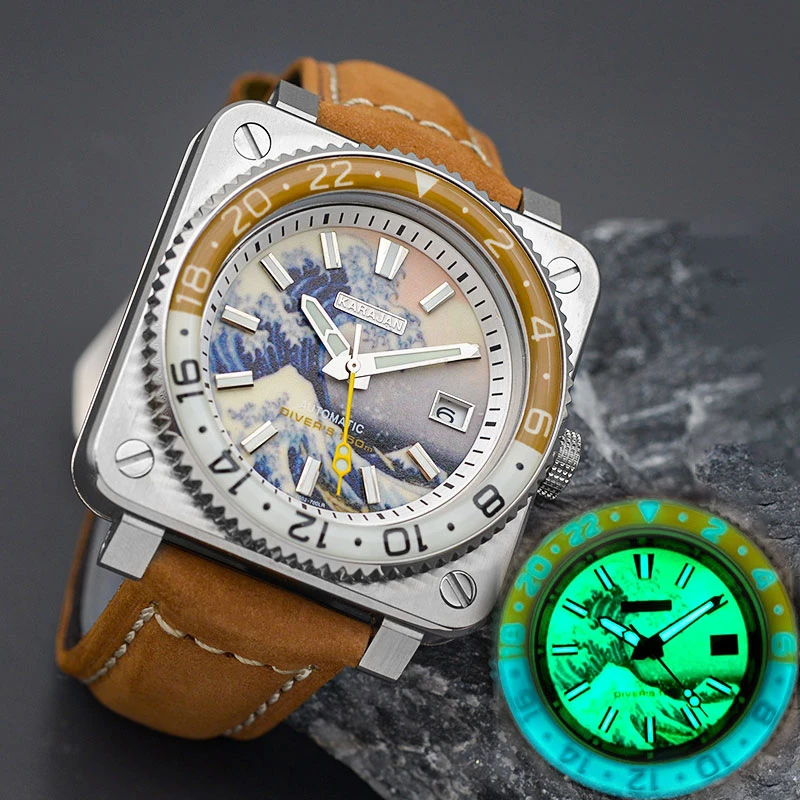 Design Ross Diving Square Men‘s Watch With Seiko Nh35 Nh36 Automatic ...