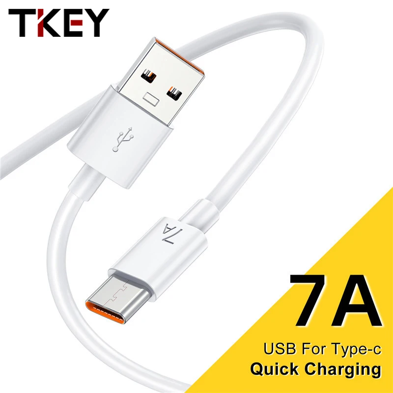 Tkey 100w Usb C Fast Charging Cable Mobile Phone 7a Quick Charger Data ...