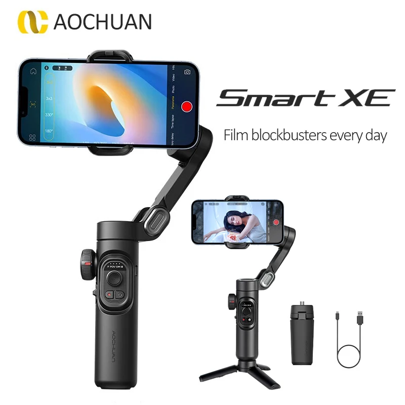 AOCHUAN-Smart-XE-3-Axis-Gimbal-Stabilizer-Foldable-Selfie-Stick-APP ...