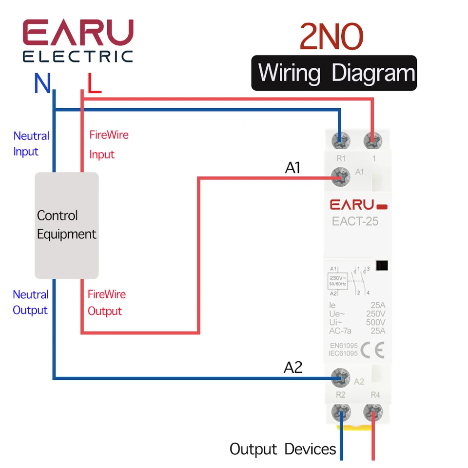 Bell Transformer Household AC Contactor 100A Energy-Saving 2 Pole ...