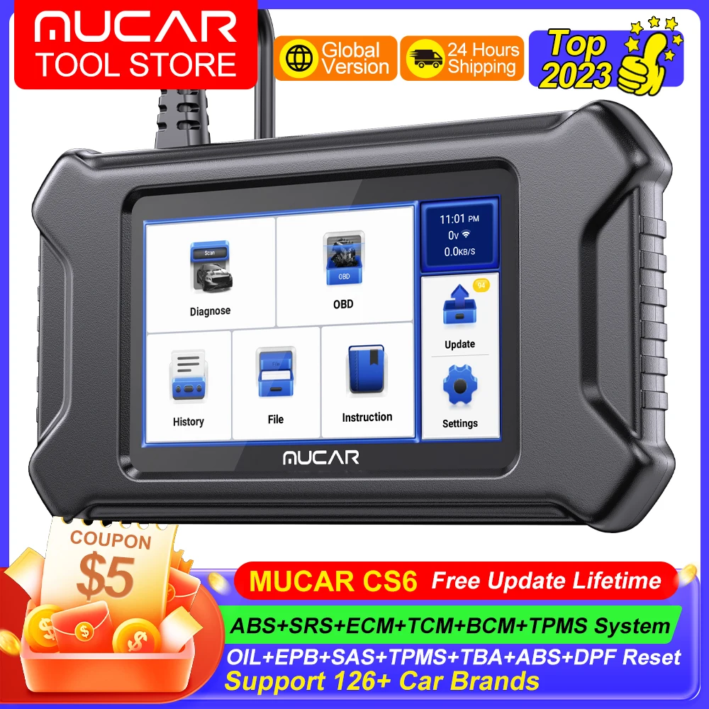 MUCAR-CS6-OBD2-Scanner-for-Car-Oil-Brake-SAS-TPMS-TBA-ABS-Reset-Obd2 ...