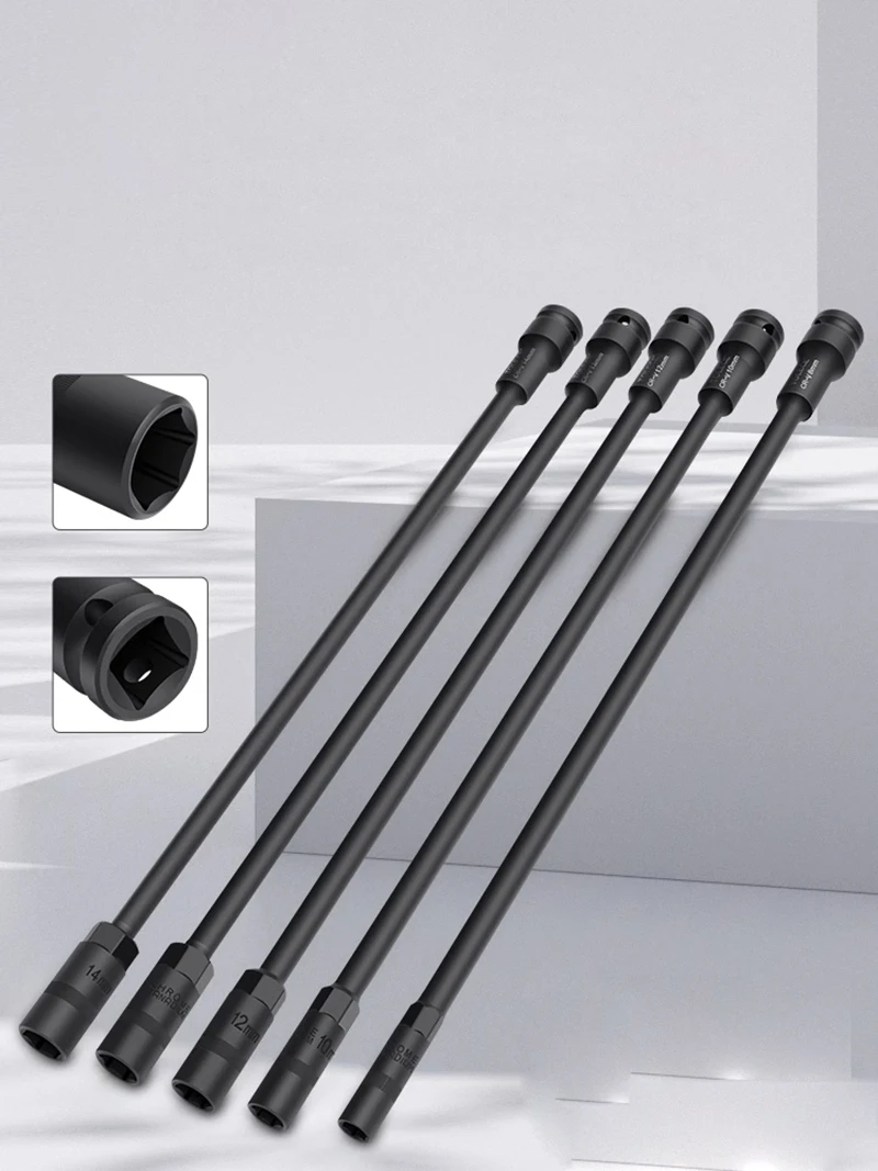 5pcs-set-420mm-Extra-long-1-2-Drive-Extended-deepening-Hex-Socket-for ...