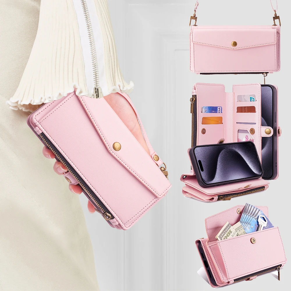 Lanyard-Crossbody-Wallet-Case-For-Samsung-Galaxy-Note-5-8-9-10-Plus ...