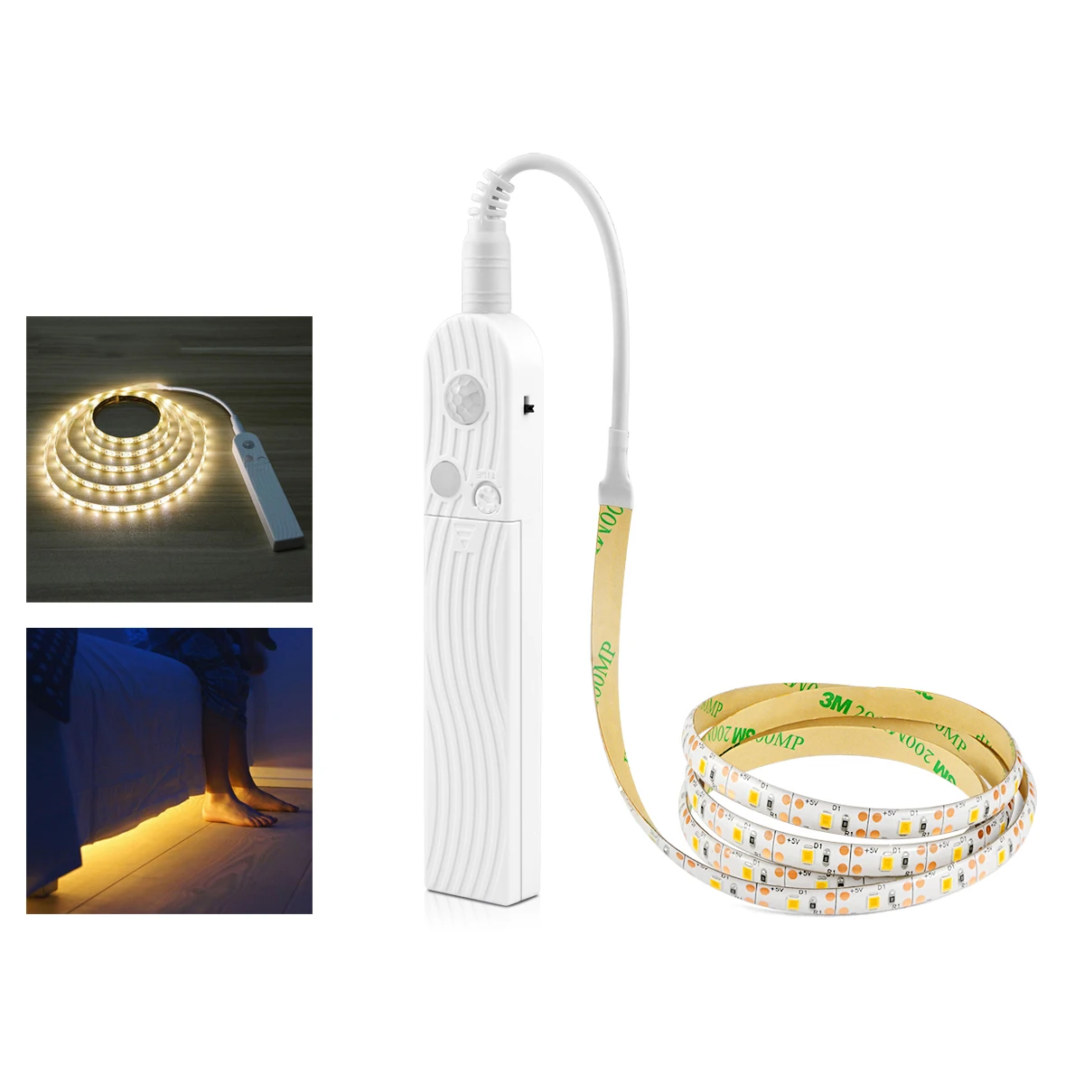 Smart-PIR-Motion-Sensor-LED-Strip-5V-2835-USB-Port-light-Tape ...