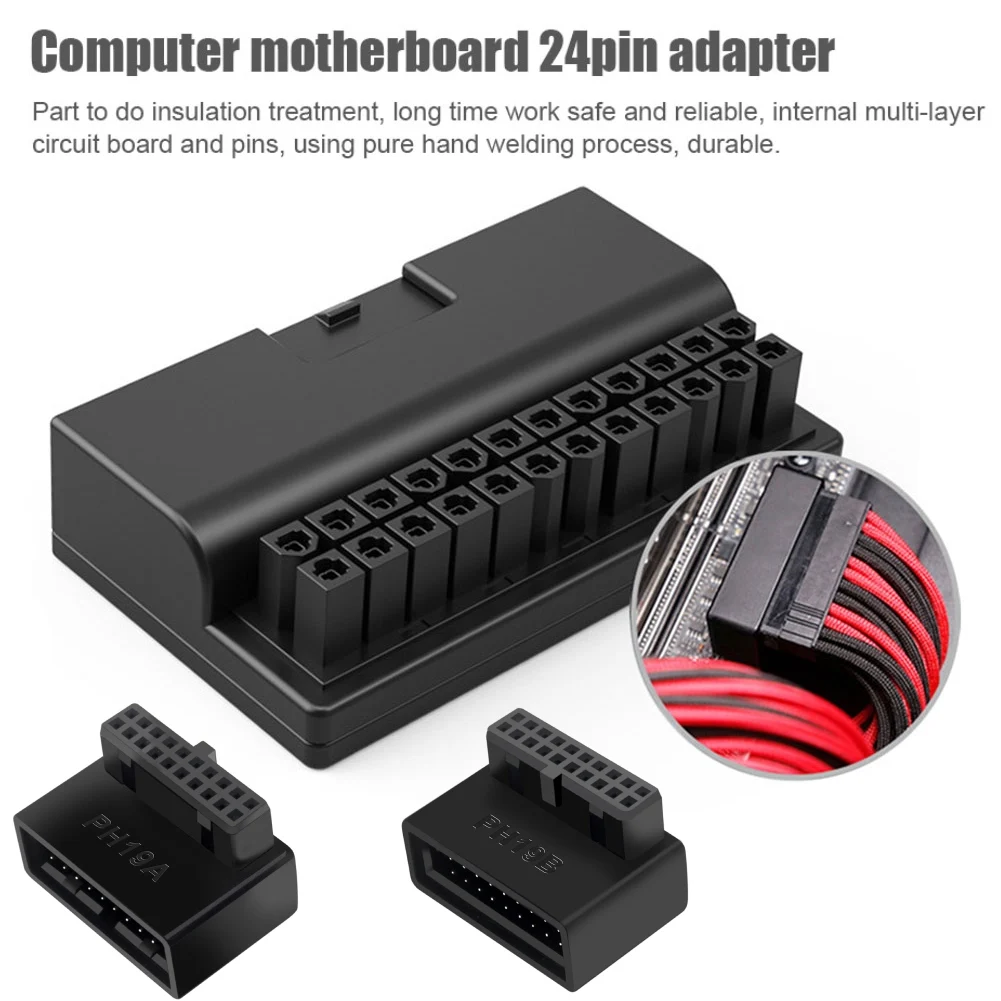 ATX-24-Pin-to-90-Degree-Power-Plug-Adapter-Mainboard-Motherboard-Power ...