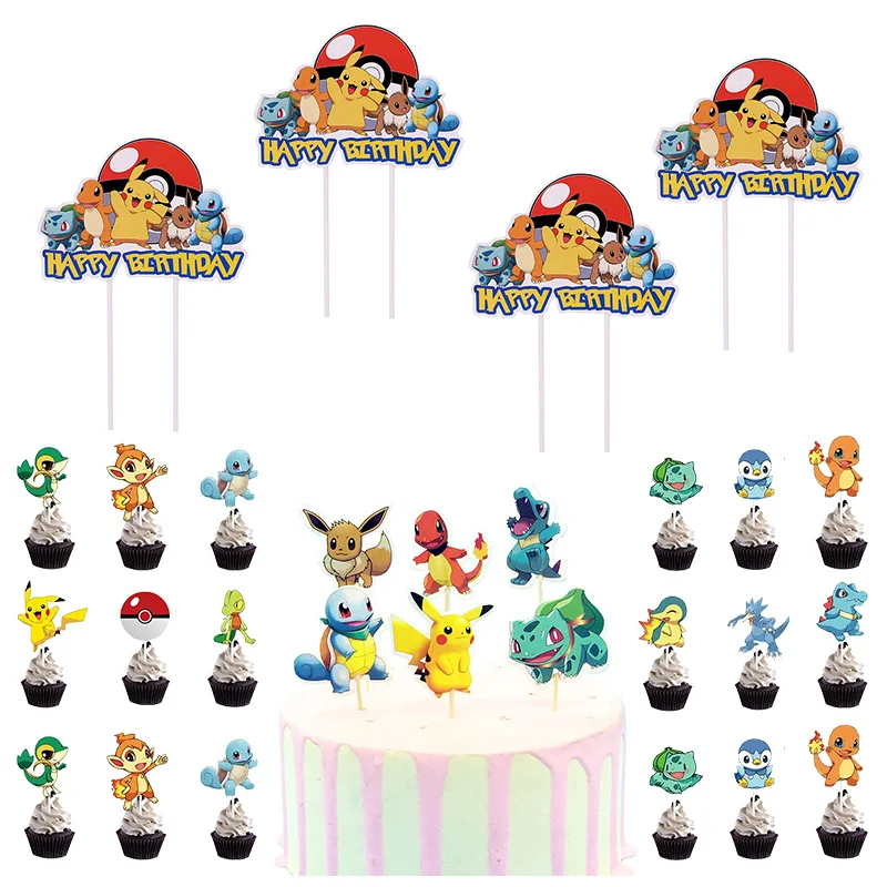 Decoración de fiesta de cumpleaños con temática de Pokémon Pikachu ...