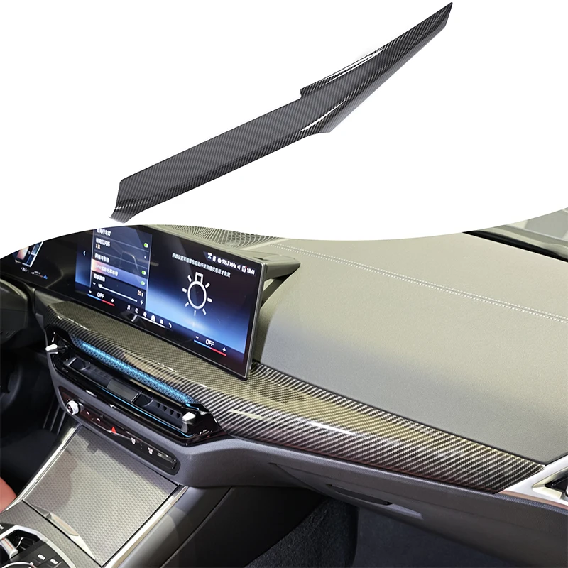 Car Center Console Dashboard Decorative Strip Trim Cover ABS Carbon ...