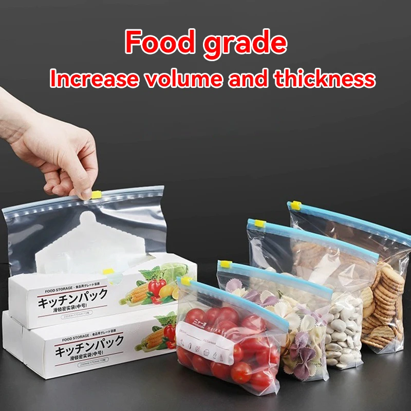 Reusable Zip Lock Bag Food Grade Transparent Storage Bag With Zipper ...
