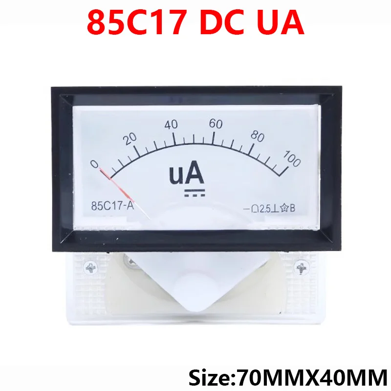 85C17-DC-50uA-100uA-200uA-300uA-500uA-Class2-5-Analog-Panel-Ammeter ...