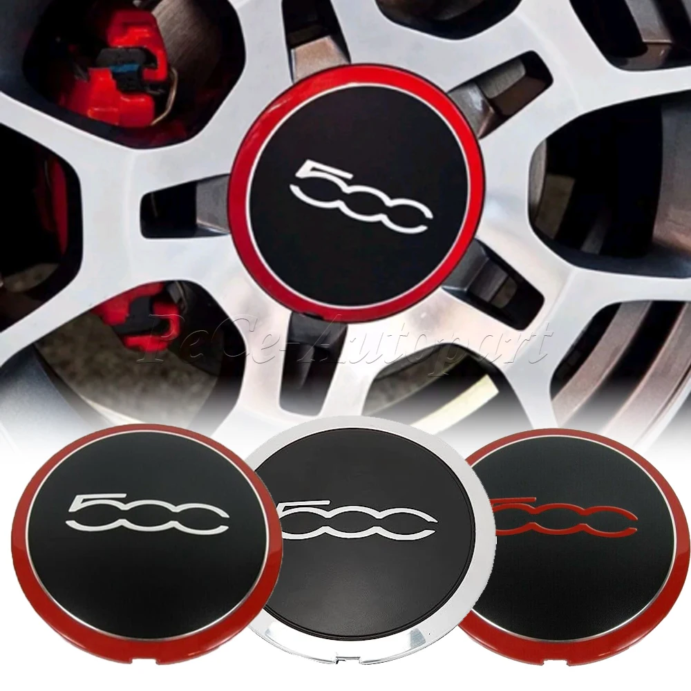 For-Fiat-500-New-133mm-Hubcap-Wheels-Centre-Hub-Caps-68078419AC ...