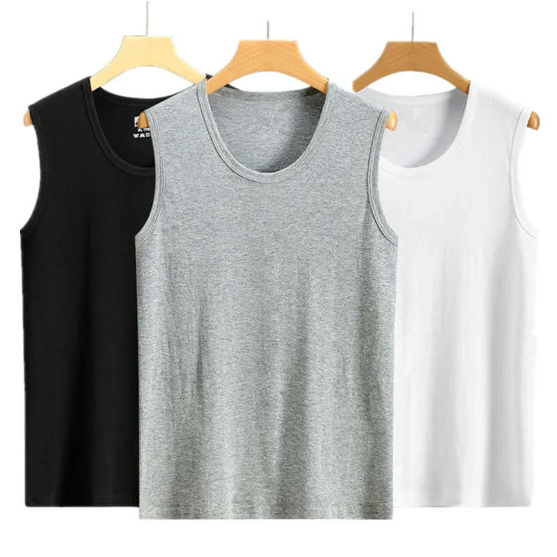2-Pack-Men-Cotton-Vest-Broad-Shoulders-Tank-Tops-Homme-Underwear-Under ...