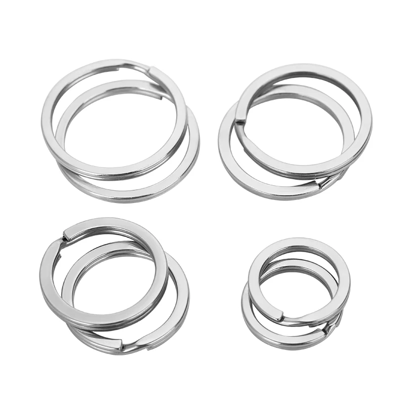 10-20PCS-100-Stainless-Steel-Key-Rings-with-Spring-Buckle-15-20-25-28 ...