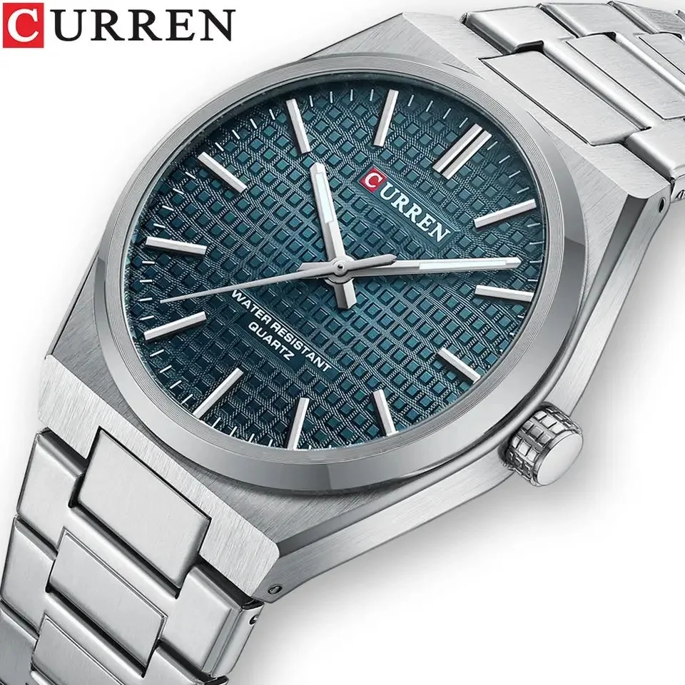 CURREN-Reloj-de-lujo-de-acero-inoxidable-para-hombre-cron-grafo ...
