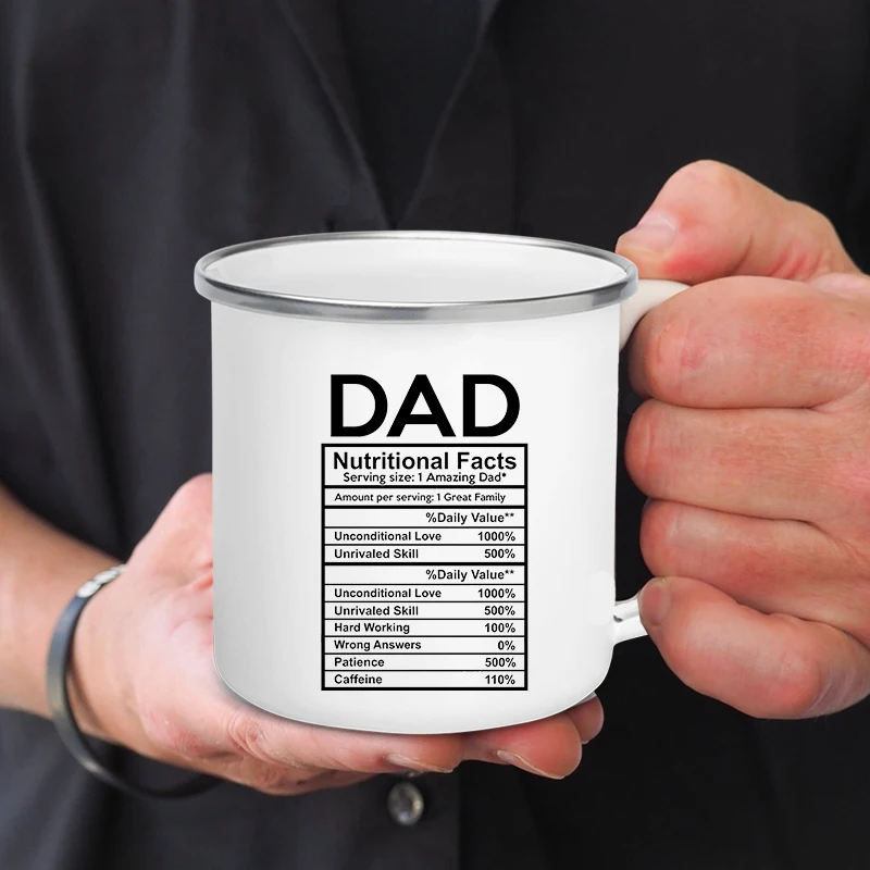 Dad-Nutritional-Facts-Coffee-Mug-Enamel-Cup-for-Papa-Daddy-Stepdad ...