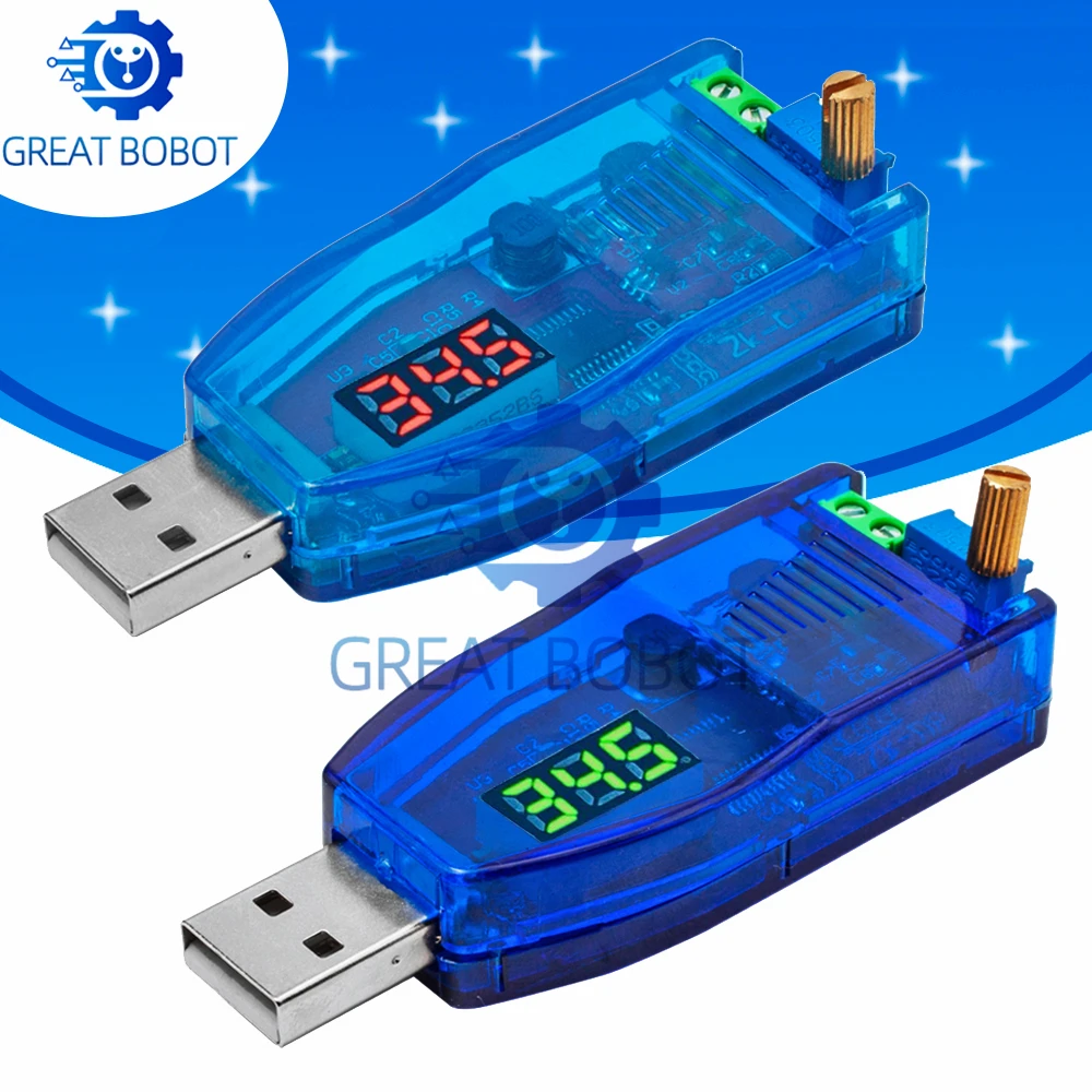 BS LED DC-DC 5V to DC 1-24V Adjustable Potentiometer USB Step Up/Down ...