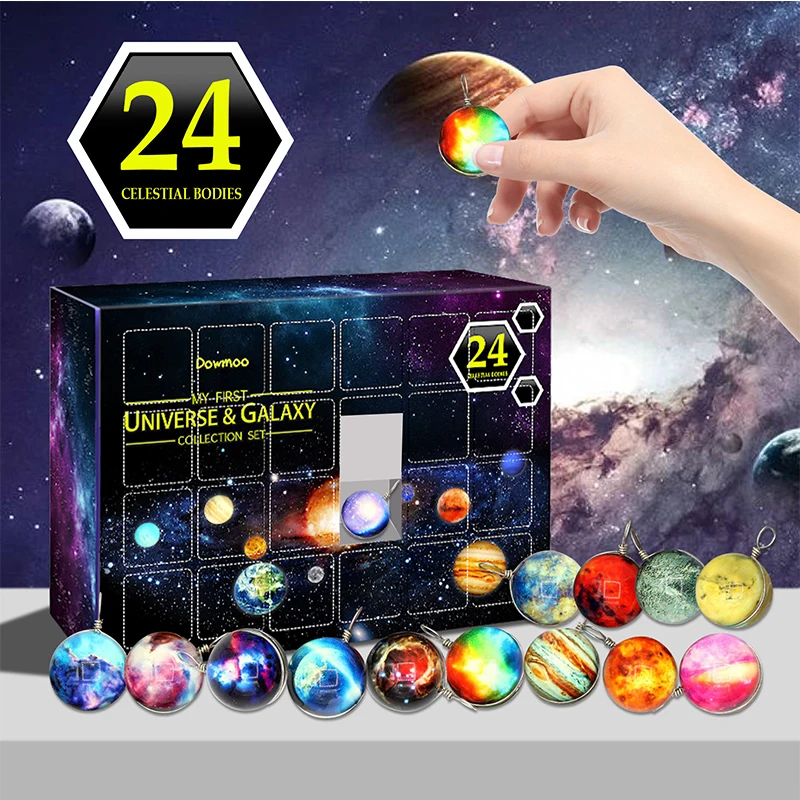 24 Days Christmas Advent Calendar Countdown Universe Planet Blind Box ...