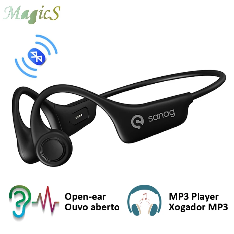 블루투스 5 0 골전도 이어폰 Mp3 플레이어 무선 헤드폰 스포츠 헤드셋 Hifi 16g 메모리 달리기 라이딩 하이킹용