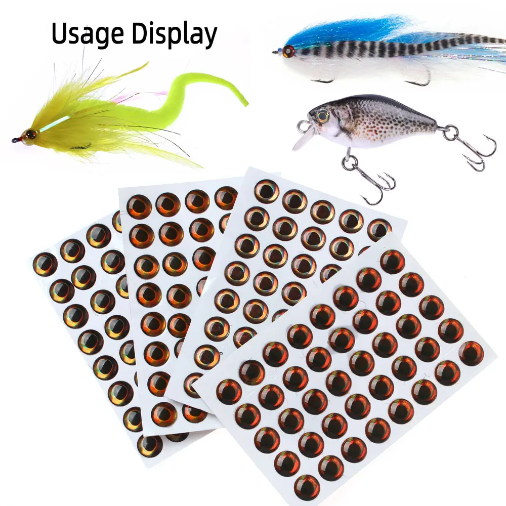 Fishing Lure Eyes 500pcs 3D - Lifelike Fly Tying Crafts For DIY Baits ...