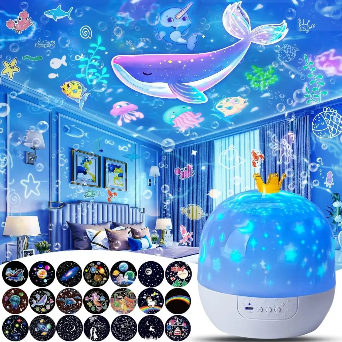 Crown-Projection-Night-Light-21-Sets-of-Films-Atmosphere-Light-360 ...