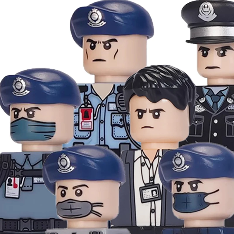 MOC City Police Figures Prisoner Thief Criminal SWAT Building Blocks ...