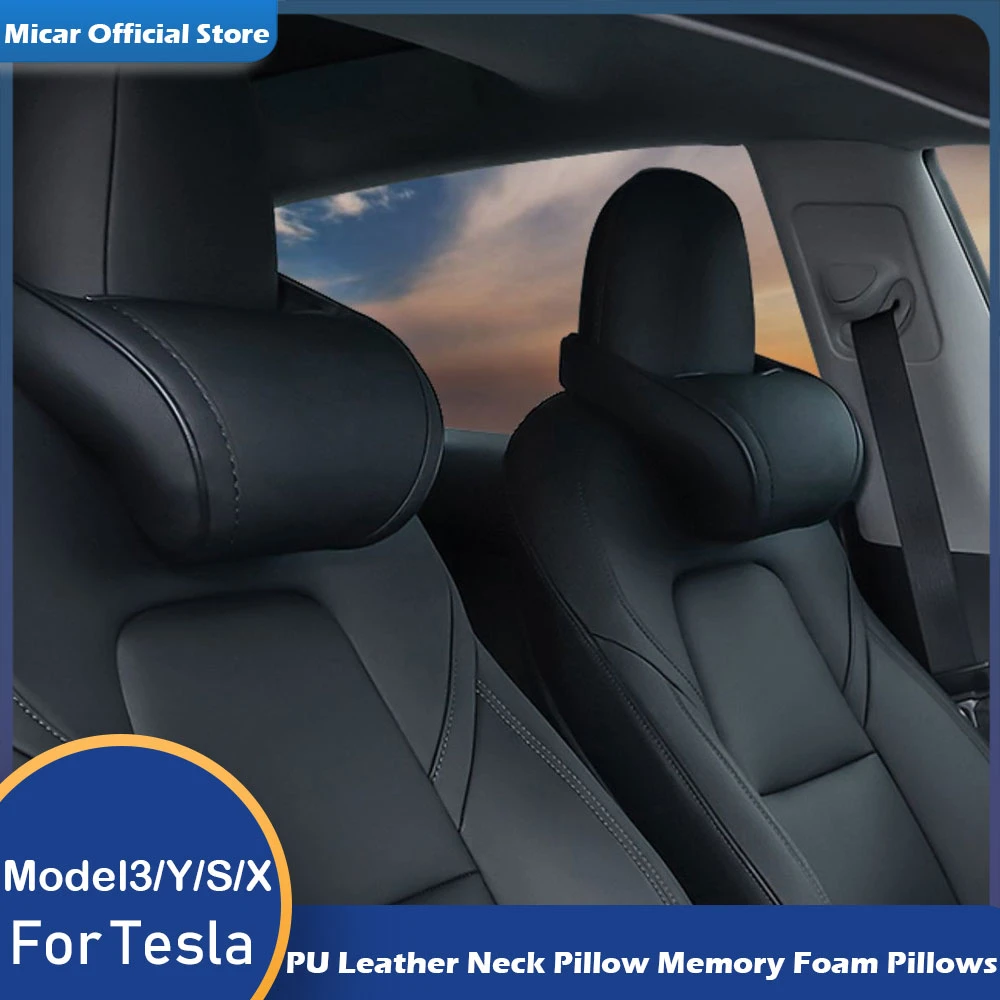 For Tesla Model 3 Y X S Neck Pillow Headrest Pillow Automobile Seat ...