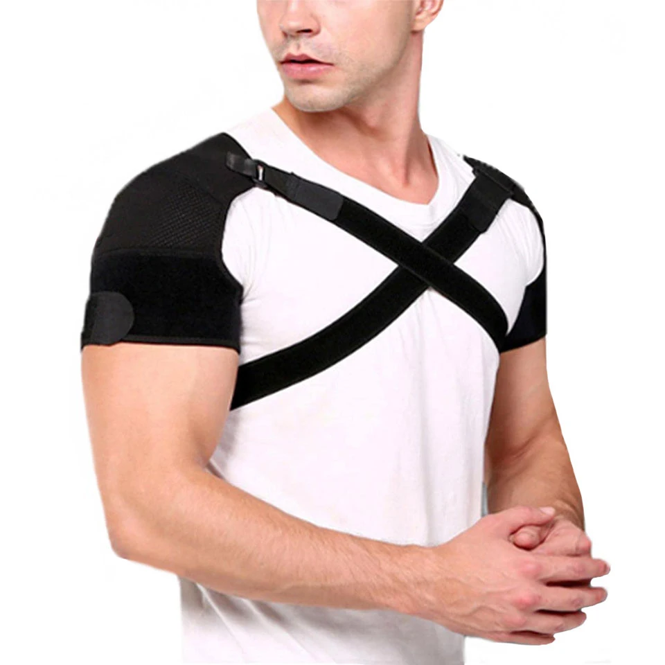 Double-Shoulder-Brace-Wrap-Neoprene-Protector-Compression-Sleeve-for ...