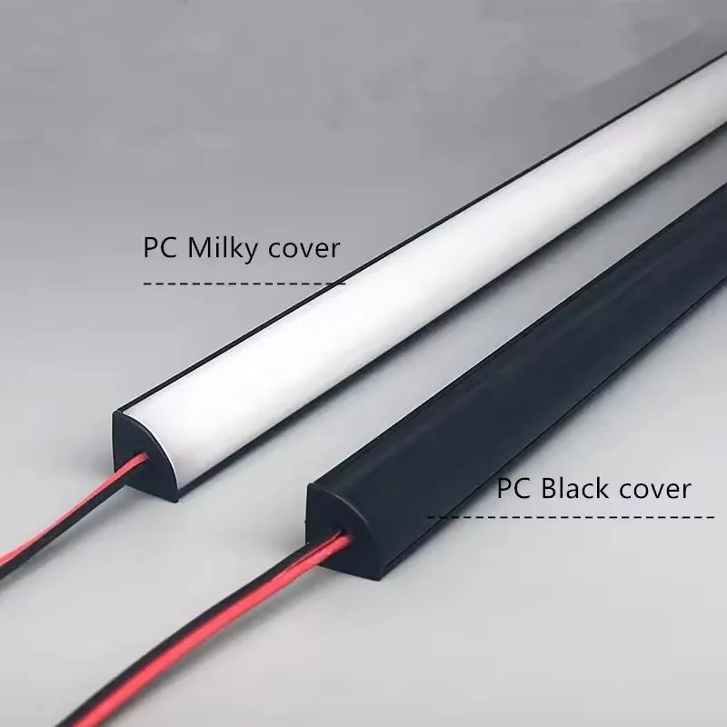 Barra LED superbrillante de aluminio con perfil negro, 36LED, DC12V ...