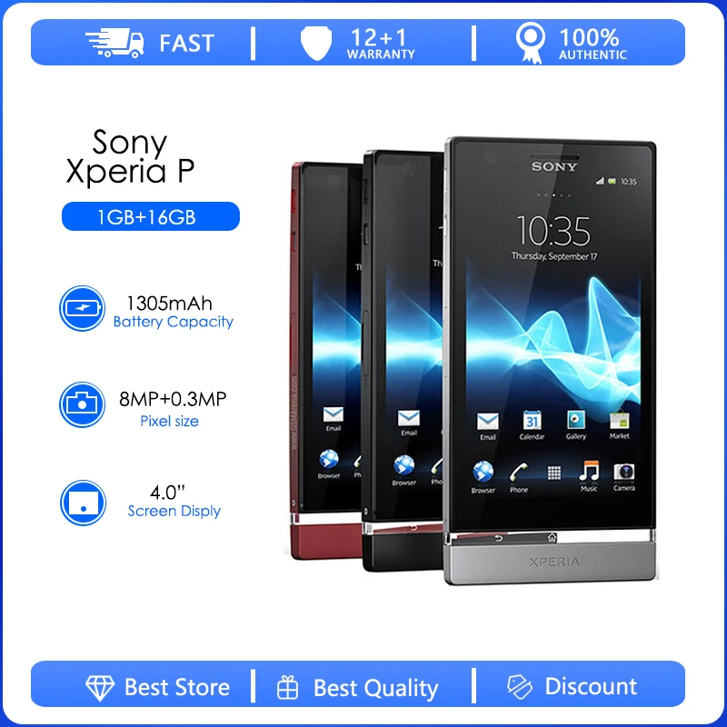 Sony Xperia P LT22 LT22i Refurbished Original Unlocked Android Mobile ...