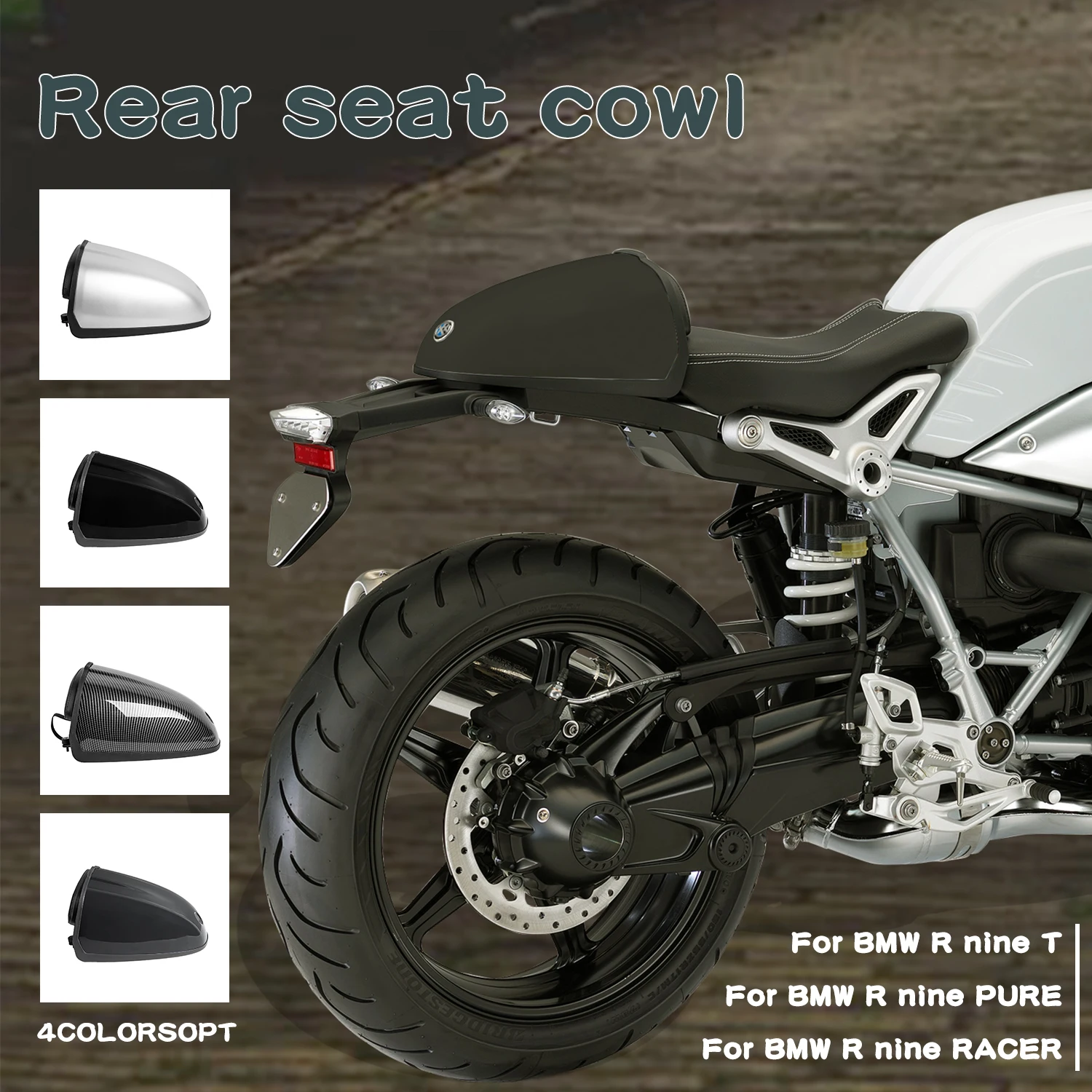 For-BMW-R-NINE-T-Rear-Seat-Hump-Trunk-Storage-Box-Swingarm-Pillion-Cowl ...